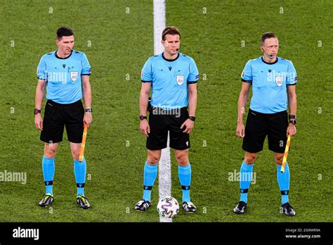 Rome Italy 03 July Referees Stefan Lupp Felix Brych C And Mark