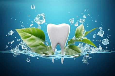 Dynamic Toothpaste Ad Giant Tooth Ice Cubes Mint Leaves For