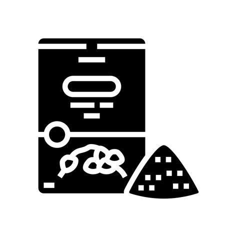 Buckwheat Flour Bag Glyph Icon Vector Illustration 10302621 Vector Art