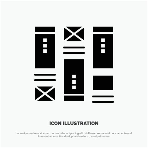 Wire Framing Sketching Wireframe Idea Solid Black Glyph Icon 14651159