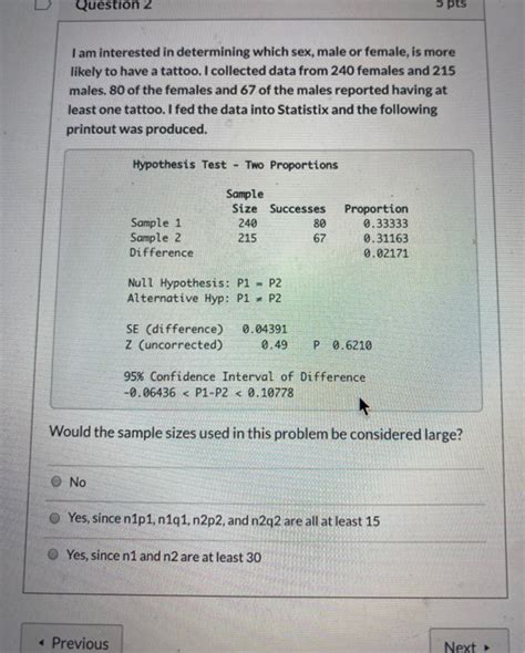 Solved Question 2 5 Pts I Am Interested In Determining Which