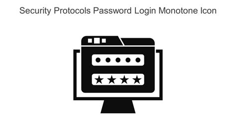 Security Protocols Password Login Monotone Icon In Powerpoint Pptx Png