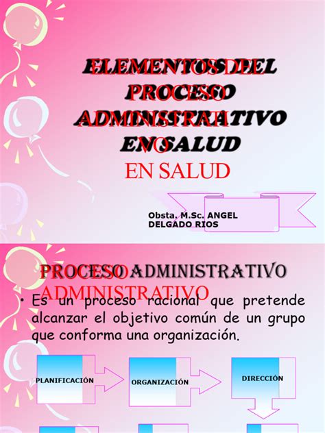 Ponencia 5 Elementos Del Proceso Administrativo En Salud Pdf