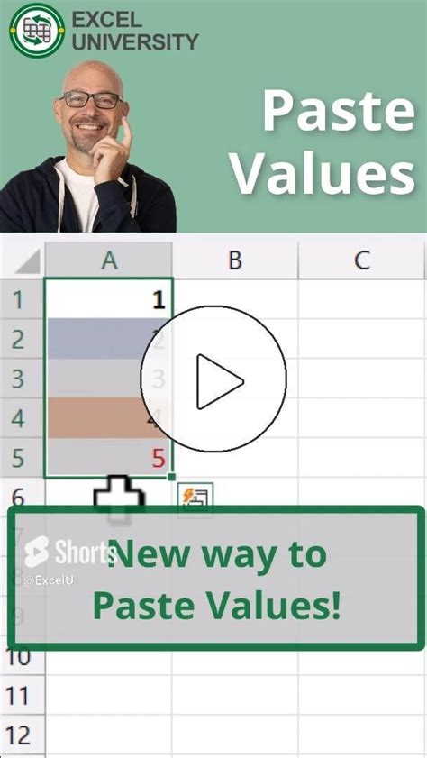 paste special values excel shorts exceltips spreadsheet [video