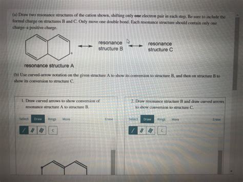 Solved (a) Draw two resonance structures of the cation | Chegg.com