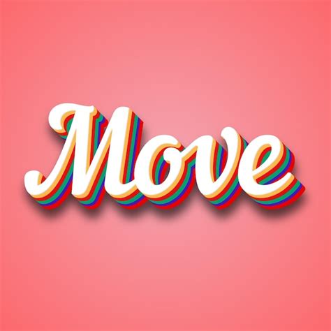 Premium Photo Move Text Effect Photo Image Cool