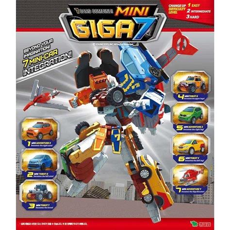 Tobot 2021 Mini Magma 6 And Mini Giga 7 Combine Transformer Robot Set