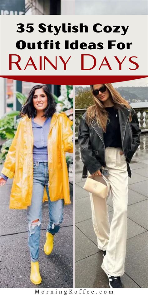 30 Stylish Cozy Outfit Ideas For Rainy Days ~morningko Rainy Day
