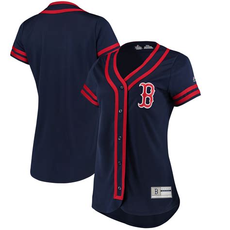 Majestic Boston Red Sox Womens Navy Red Absolute Victory Fashion Team