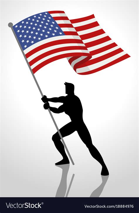 United States Of America Flag Bearer Royalty Free Vector