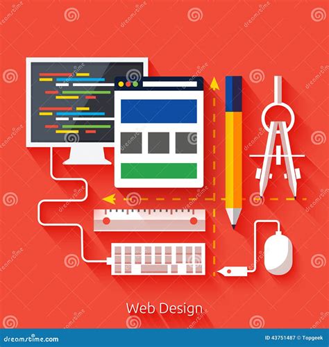 Web Design Program For Design And Architecture Stock Vector