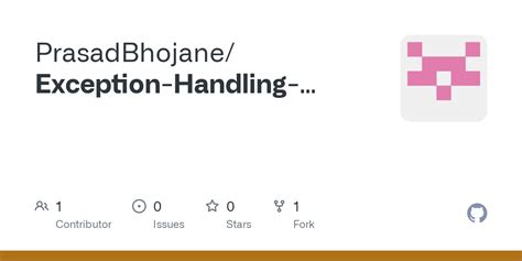 Github Prasadbhojane Exception Handling Examples