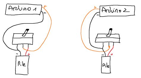 Energie Alimenter Deux Arduino Avec Une Seule Pile