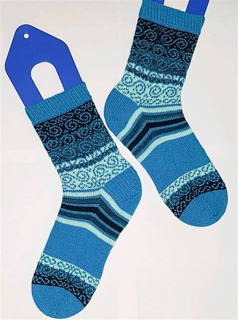 Swirls And Stripes Socks Handmade Diy Project
