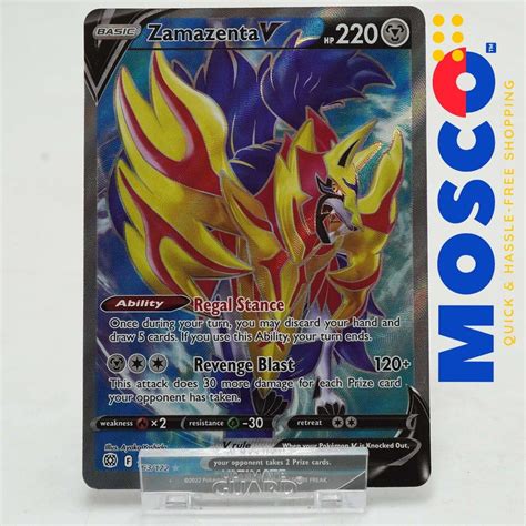 Zamazenta V 163172 Full Art Ultra Rare Sword And Shield Brilliant