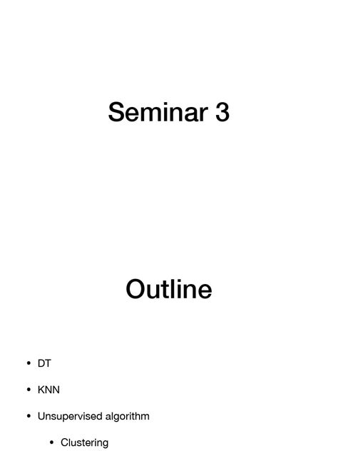 Seminar 3 Pdf Cluster Analysis Machine Learning