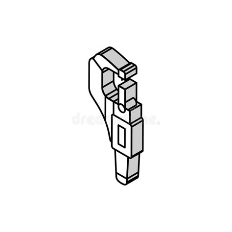 Precision Measuring Manufacturing Engineer Isometric Icon Vector Illustration Stock Vector