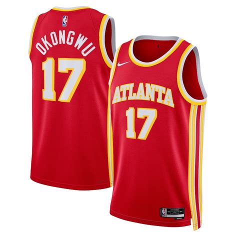 Atlanta Hawks Nike Icon Edition Swingman Jersey Red Onyeka Okongwu