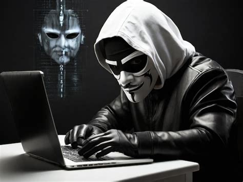 Premium Photo Hacker In Hoodie Using Computer For Cyber Attack Cyber Crime Concept