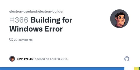 Building For Windows Error Issue Electron Userland Electron Builder GitHub