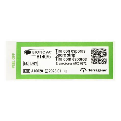 Spore Strips Biological Indicator For Ethylene Oxide And Dry Heat Sterilization Processes At