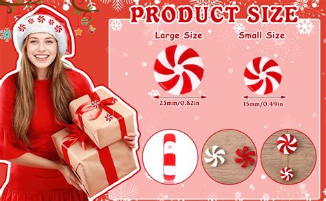 Decyool 120pcs Mini Christmas Candy Cane Ornaments