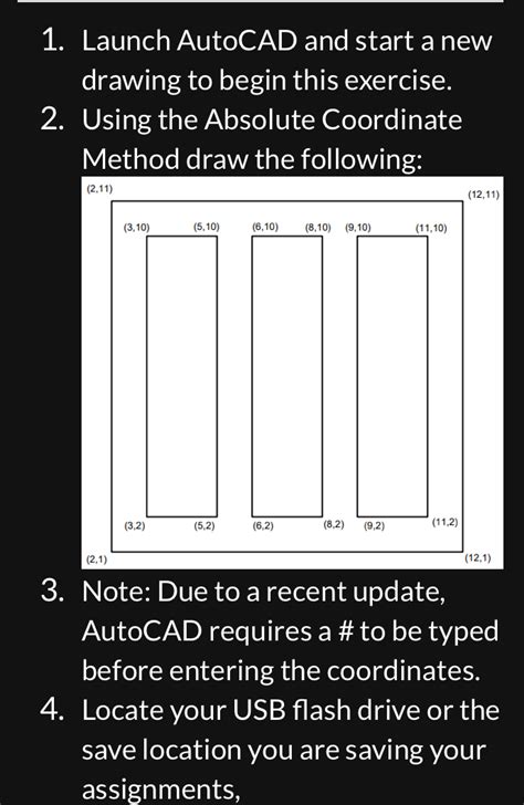 Solved Launch Autocad And Start A New Drawing To Begin This