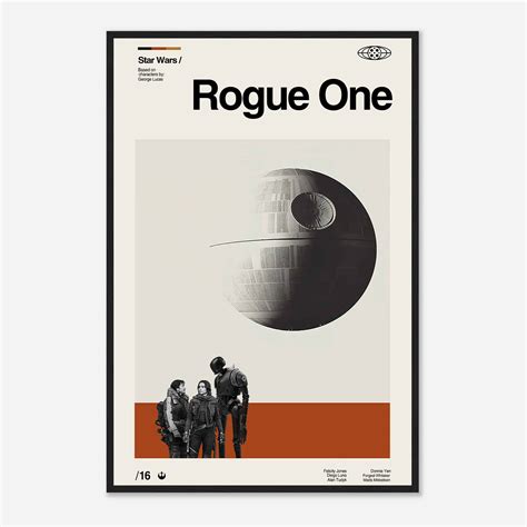 Rogue One Movie Poster Star Wars Poster Rogue One Film Art Citiesbox