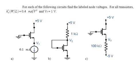 solved for each of the following circuits find the labeled