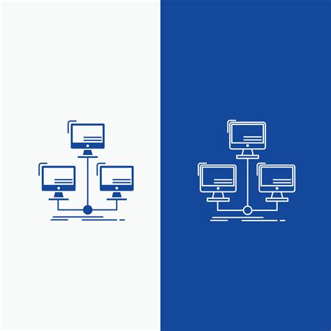 Database Distributed Connection Network Computer Line And Glyph Web