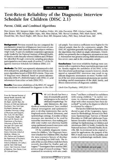 pdf test retest reliability of the diagnostic interview dokumen tips