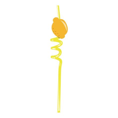 Plastic Straw Yellow Vector Art Icons And Graphics For Free Download