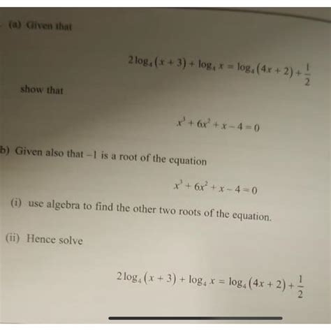 solved a ﻿given that2log4 x 3 log4x log4 4x 2 12show