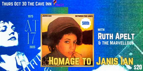 Homage To Janis Ian With Ruth Apelt The Cave Inn