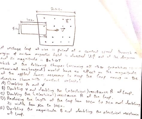 solved a rectangle loop at wire is pulled at a constant