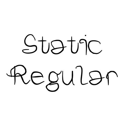 Static Regular Free Fonts On Creazilla