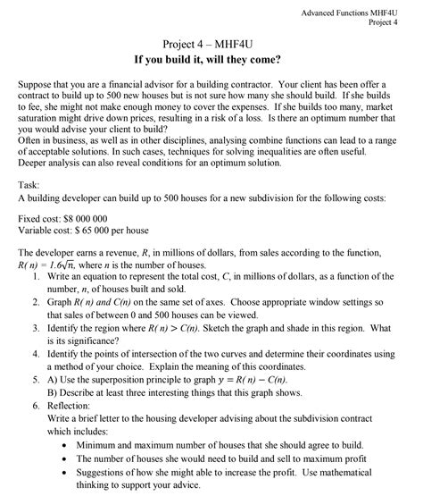 solved project 4 ﻿mhf4uif you build it ﻿will they