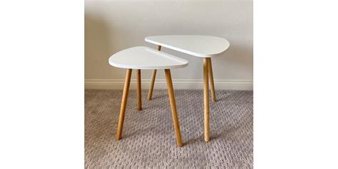 Set Of 2 Modern Triangle Nesting Tables