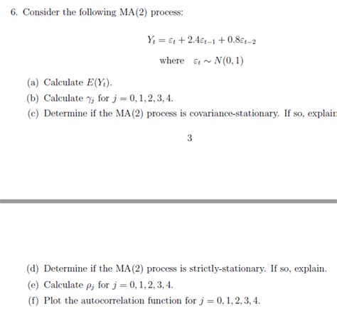 Solved 6 Consider The Following Ma 2 Process Y Et