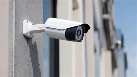 Premium Photo A Modern Surveillance Camera Installed On A Building For Security Monitoring
