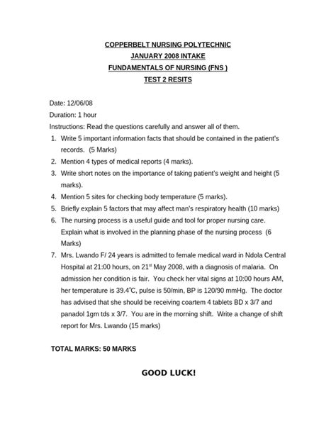 Fns Test 2 Resit Pdf