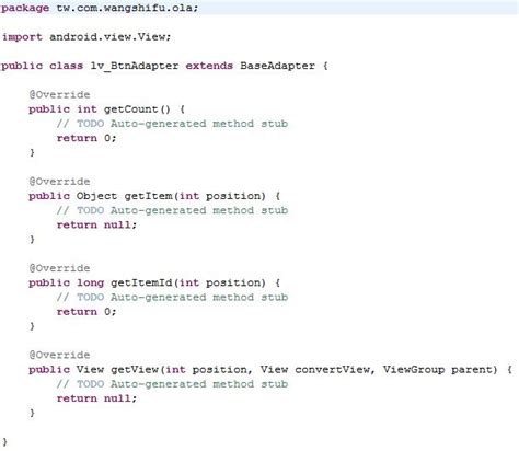 Ola的家 Android學習客製化listview加上button