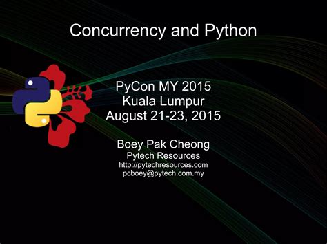 Concurrency And Python Pycon My 2015 Ppt