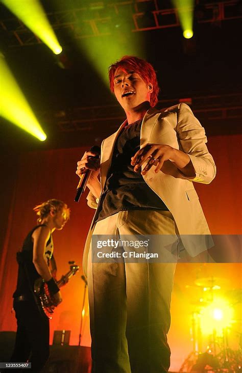 Singer Gerard Way And Bassist Mikey Way Of My Chemical Romance Perfom