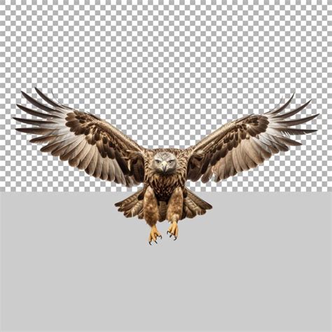 투명 한 배경 에 날아가는 독수리 Ai 생성 프리미엄 Psd 파일