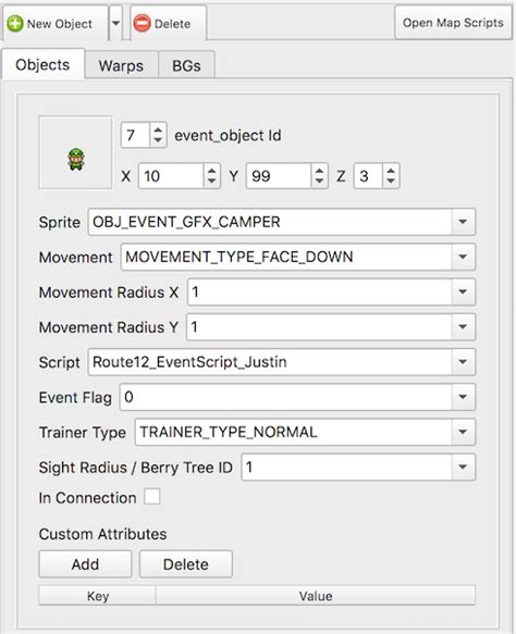 Editing Map Events — Porymap Documentation
