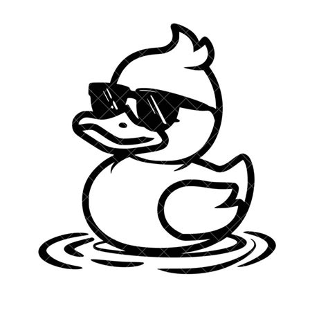 Duck Clipart Black And White Png