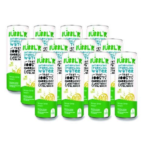 Bubblr Antioxidant Sparkling Water Lemon Lime Twistr 12 Oz Can 12