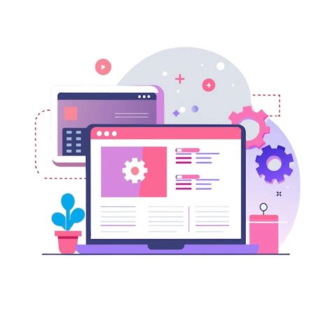 Desarrollo De Sitios Web Codificación De Aplicaciones Vector Premium Generado Con Ia