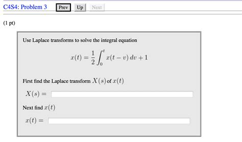 Solved Use Laplace transforms to solve the integral equation | Chegg.com